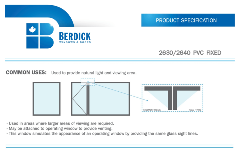 2360-2460 Fixed Window - BERDICK